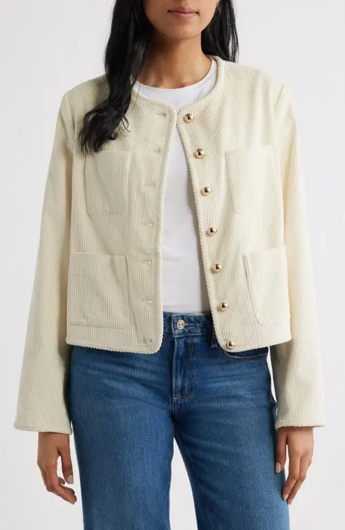 Bernardo Cotton Corduroy Jacket - Cream