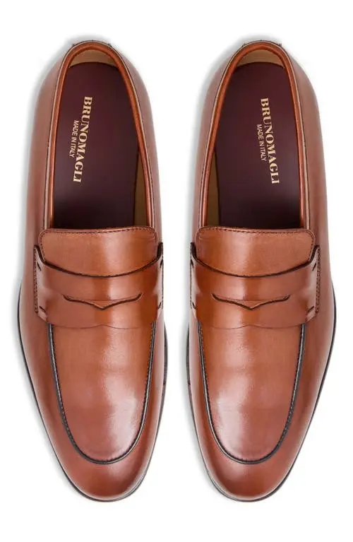 Bruno Magli Vivaldi Penny Loafer - Cognac Leather