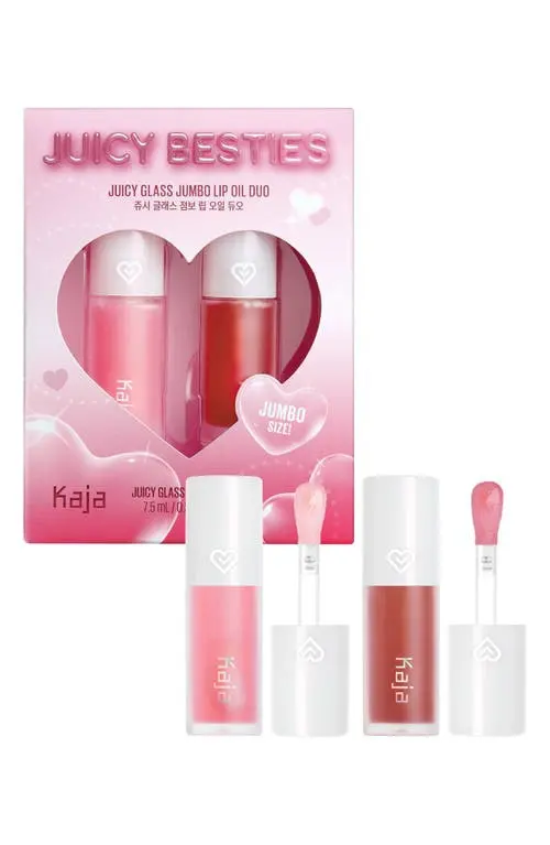 KAJA Juicy Bestiesjuicy Glass Jumbo Lip Oil Duo $54 Value - Pink