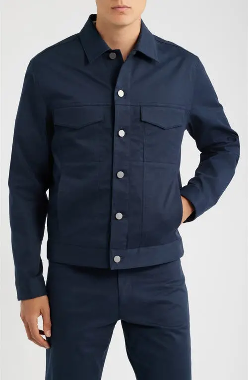 Theory River Neoteric Twill Trucker Jacket - Baltic