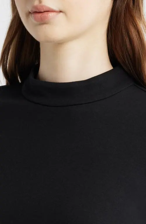 Eliza J Mock Neck Long Sleeve A-line Dress