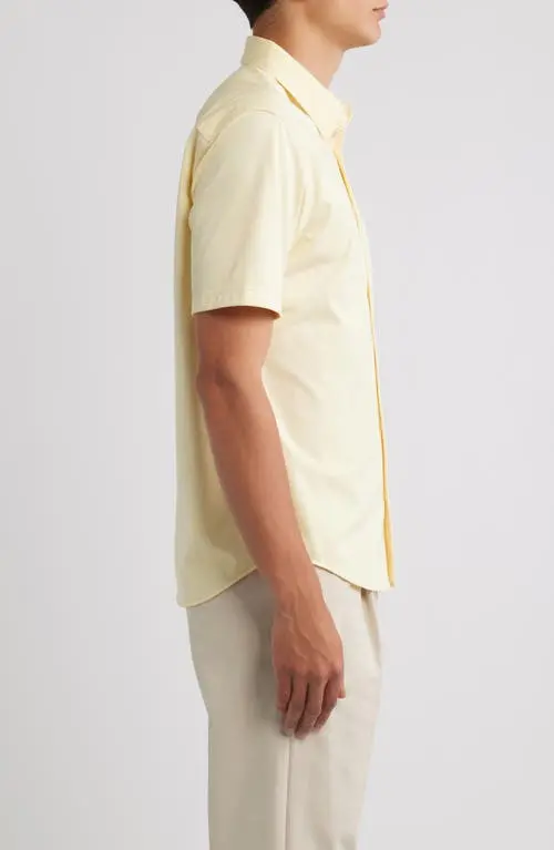 Theory Irving Structure Knit Short Sleeve Button-up Shirt - Sundance