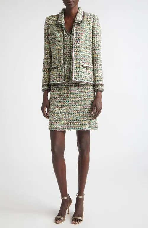 St. John Forest Tweed Dress