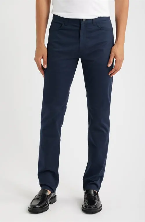 Theory Raffi Soft Stretch Cotton & Lyocell Slim Leg Pants - Baltic