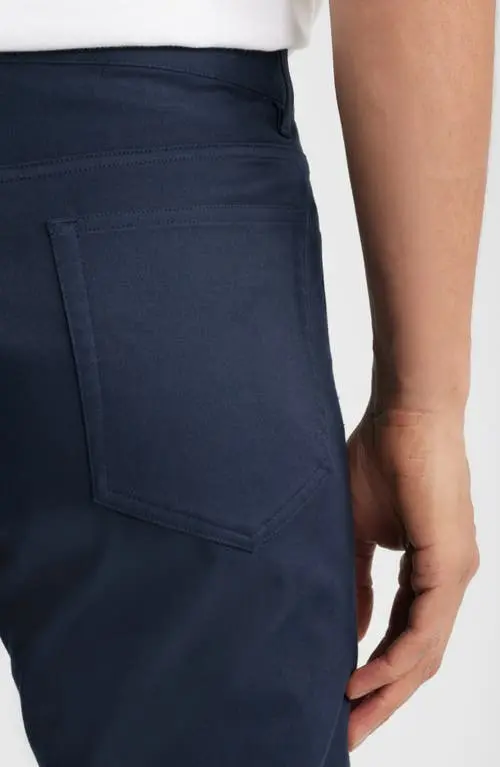 Theory Raffi Soft Stretch Cotton & Lyocell Slim Leg Pants - Baltic