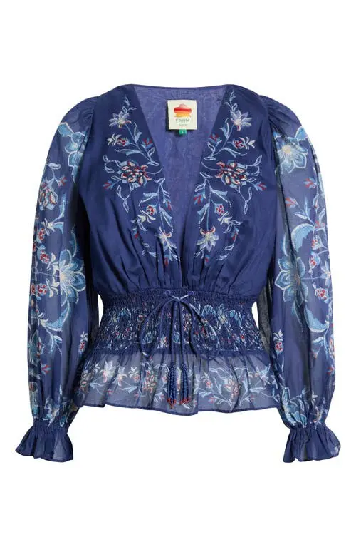 Farm Rio Winter Loom Peasant Top