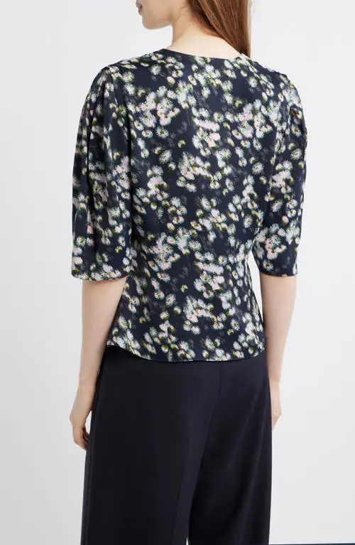 Theory Floral Print Button-up Top