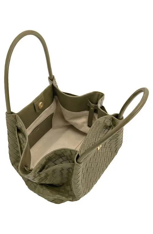 Jw Pei Medium Hana Woven Faux Leather Tote - Olive Green