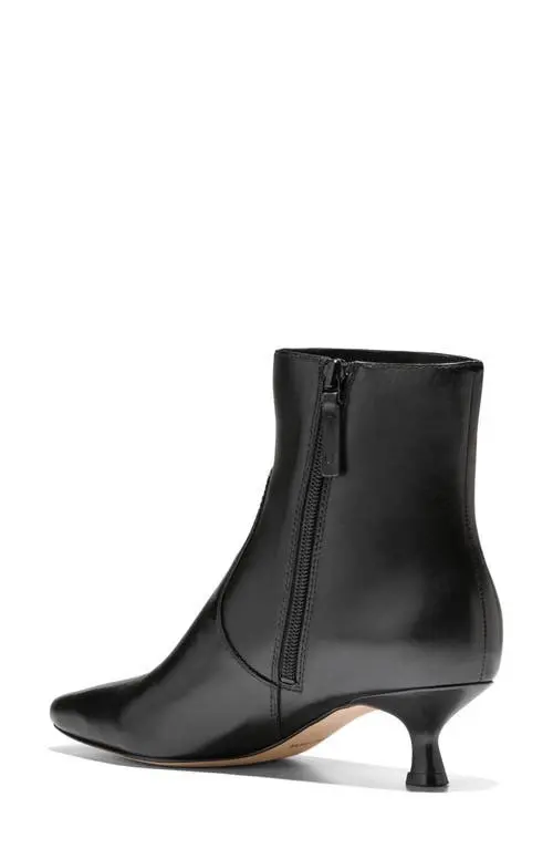 Cole Haan Tyldie Kitten Heel Bootie - Black Leather