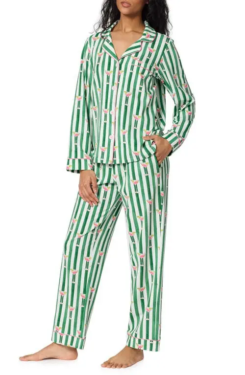 BEDHEAD PAJAMAS Print Stretch Organic Cotton Pajamas - Martini Oclock