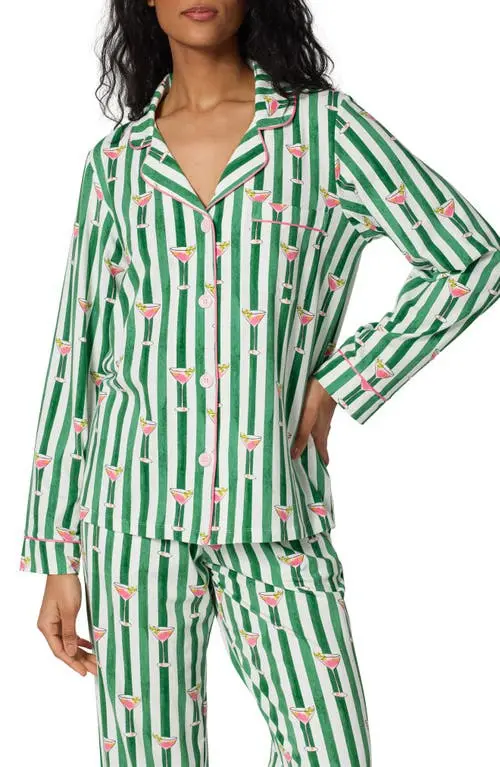 BEDHEAD PAJAMAS Print Stretch Organic Cotton Pajamas - Martini Oclock