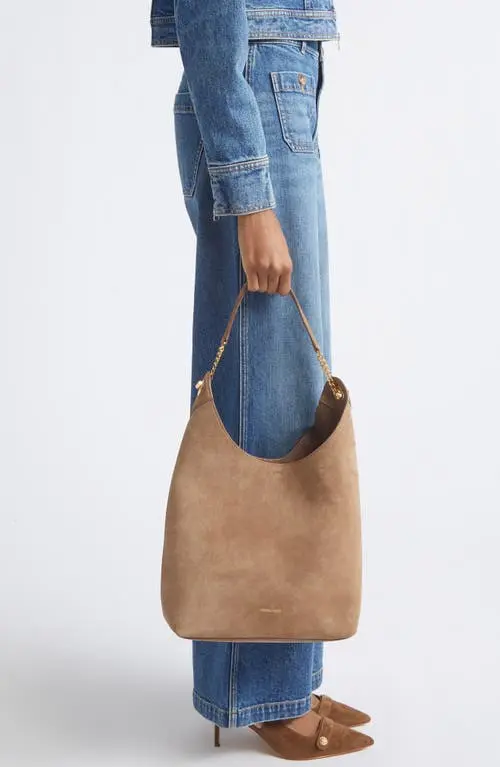 Veronica Beard Small Jour Suede Shoulder Bag