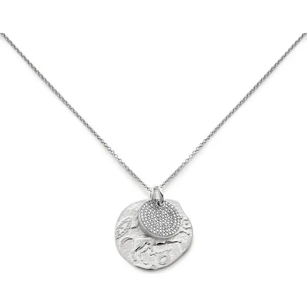 Monica Vinader Goddess Coin Pendant Necklace - Sterling Silver
