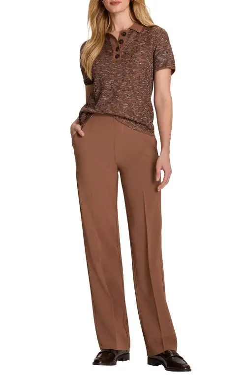NIC+ZOE Lenox Wide Leg Stretch Twill Pants