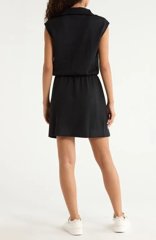 Spanx Airpique Half Zip Modal Blend Dress - Very Black