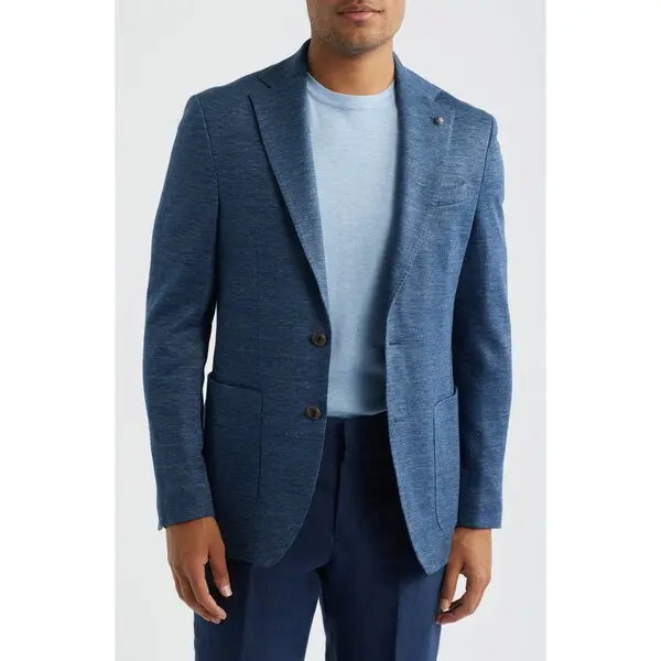 JACK VICTOR Hampton Knit Sport Coat - Navy