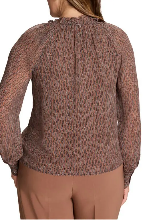 NIC+ZOE Dotty Chain Georgette Top