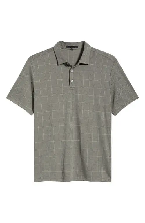 Robert Barakett Ardyn Grey Check Cotton Blend Polo