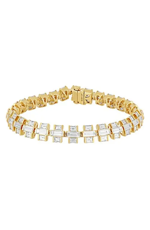 Bony Levy 18k Gold Gatsby Diamond Baguette Tennis Bracelet - Yellow