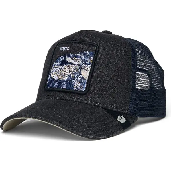 GOORIN BROS Toxic Snake Patch Snapback Trucker Hat - Denim