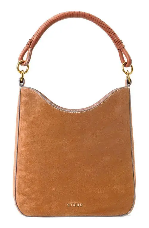 Staud Mel Suede Shoulder Bag - Tan