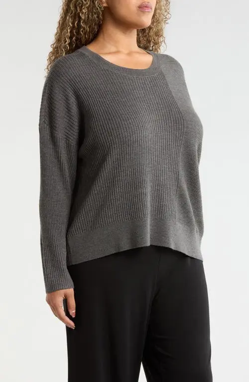 Eileen Fisher Merino Wool Crewneck Sweater - Ash