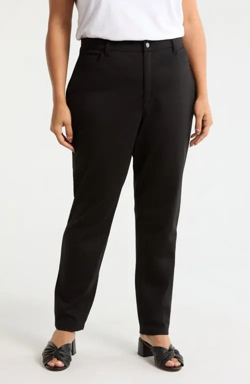 Eileen Fisher High Waist Slim Pants - Black