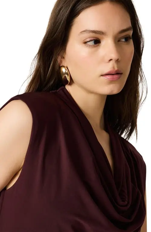 Steve Madden Leticia Cowl Neck Cap Sleeve Mini Dress