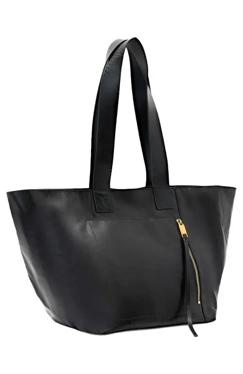 ALLSAINTS Alba Shine Leather East/west Tote
