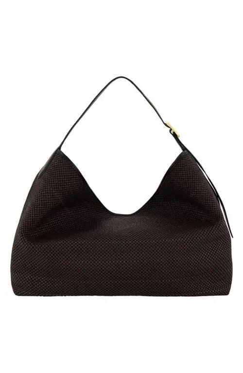 Vince Medium Vivian Woven Leather Hobo Bag