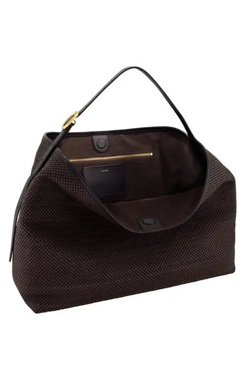 Vince Medium Vivian Woven Leather Hobo Bag
