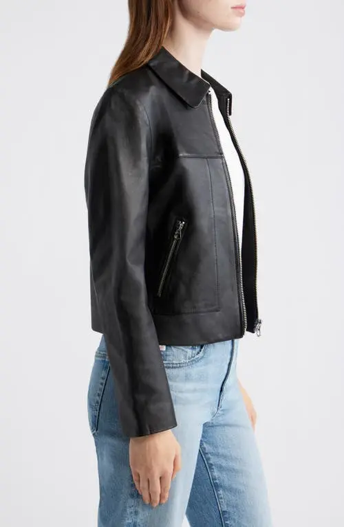 Madewell Shrunken Leather Zip Jacket