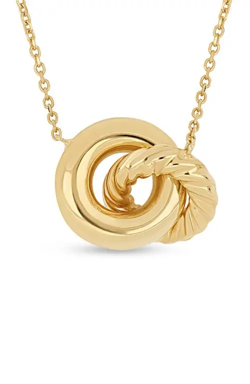 Bony Levy 14k Gold Interlocking Circles Pendant Necklace