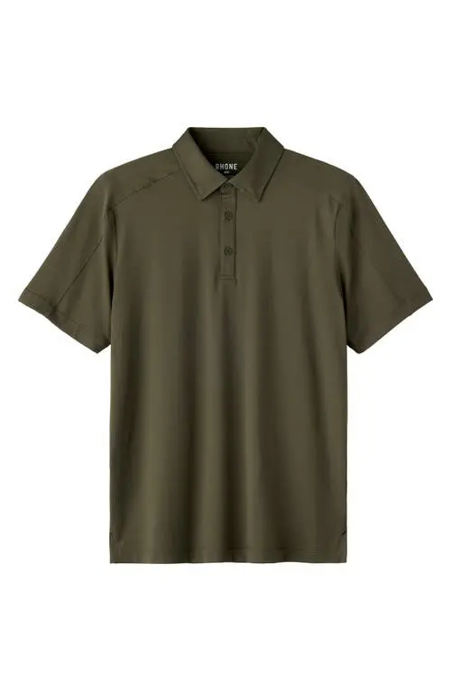 RHONE Performance Piqué Polo - Lichen Green