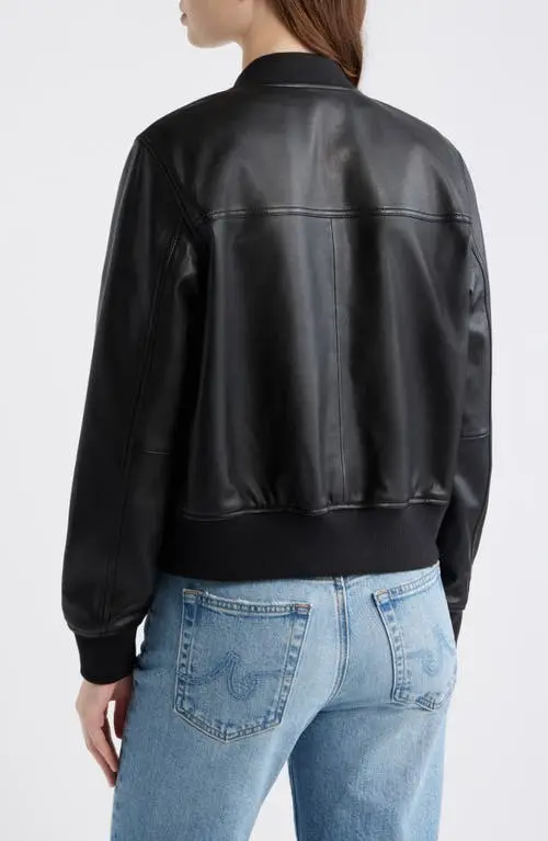 Madewell Shrunken Leather Bomber Jacket