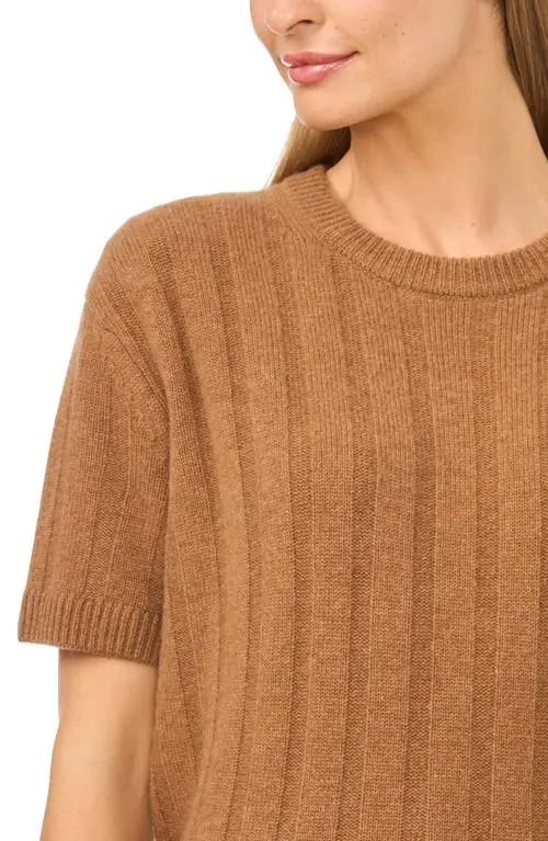 Ted Baker London Short Sleeve Cashmere Rib Sweater - Haystack