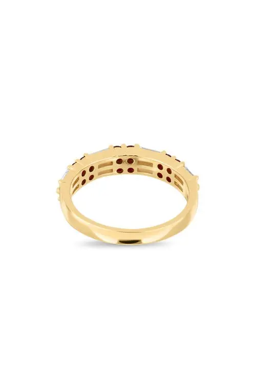 Bony Levy 18k Gold El Mar Gemstone & Diamond Stackable Ring - 18kyg/diamond/ruby