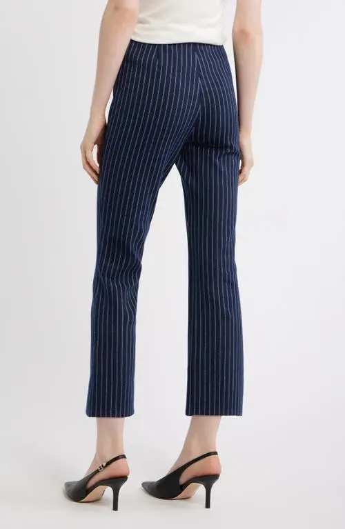 Theory Pinstripe Crop Kick Flare Pants