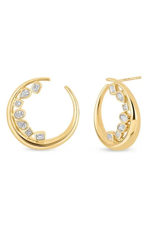 Bony Levy Maya Diamond Statement Hoop Earrings - 18k Yellow Gold/diamond