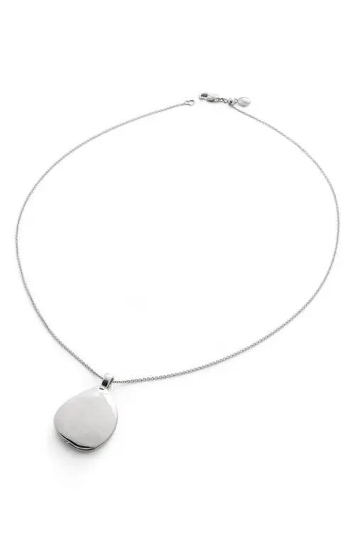 Monica Vinader Pebble Locket Necklace - Sterling Silver