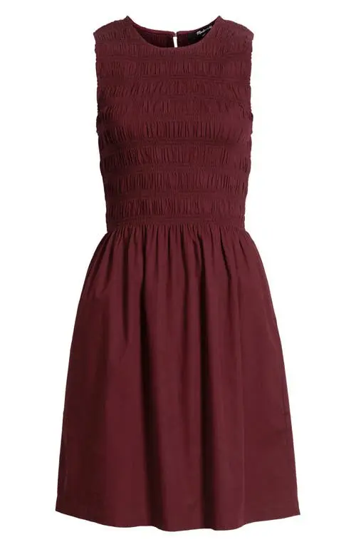 Madewell The Melody Smocked Minidress - Sangria