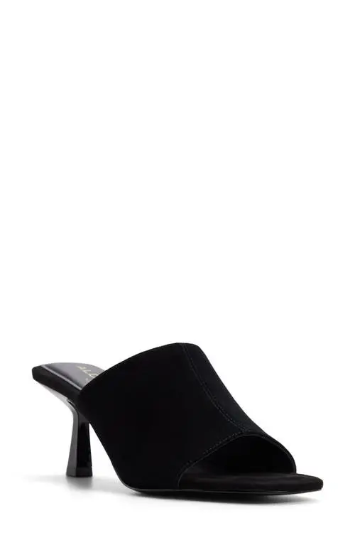 Aldo Sidema Kitten Heel Slide Sandal - Open Black