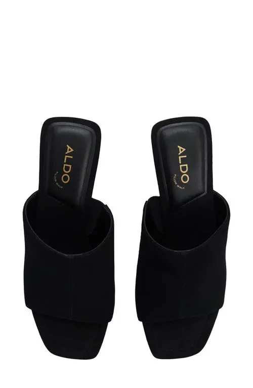 Aldo Sidema Kitten Heel Slide Sandal - Open Black