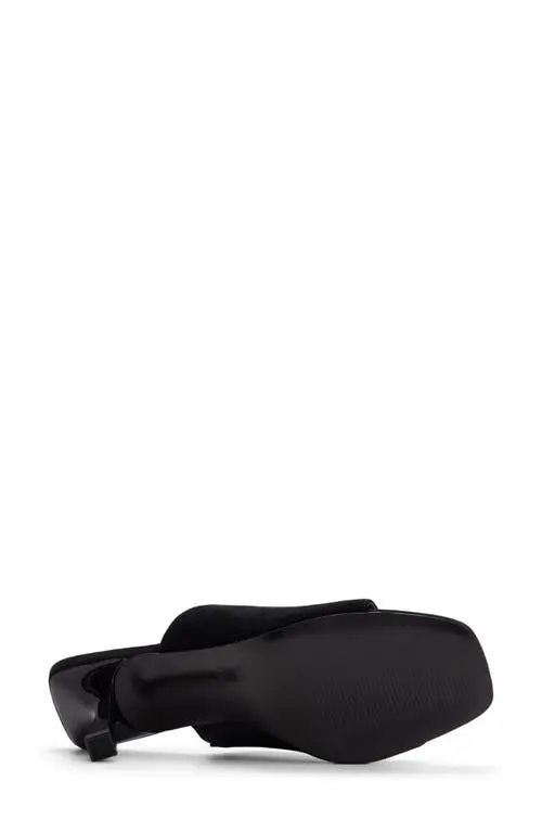 Aldo Sidema Kitten Heel Slide Sandal - Open Black