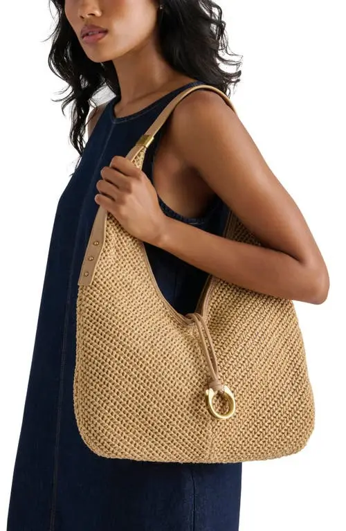 Dolce Vita Mercer Raffia Shoulder Bag