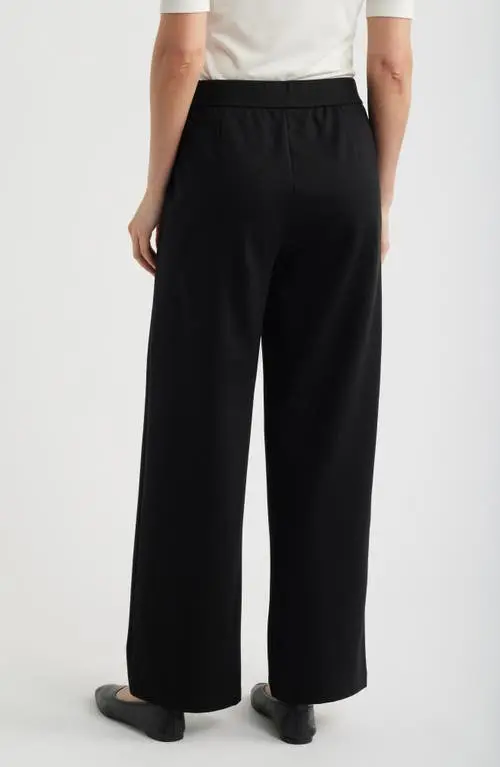 Eileen Fisher Pintuck High Waist Wide Leg Pants