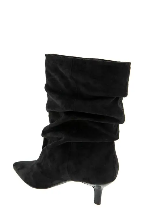 Bcbgmaxazria Dalles Kitten Heel Pointed Toe Scrunch Bootie - Black