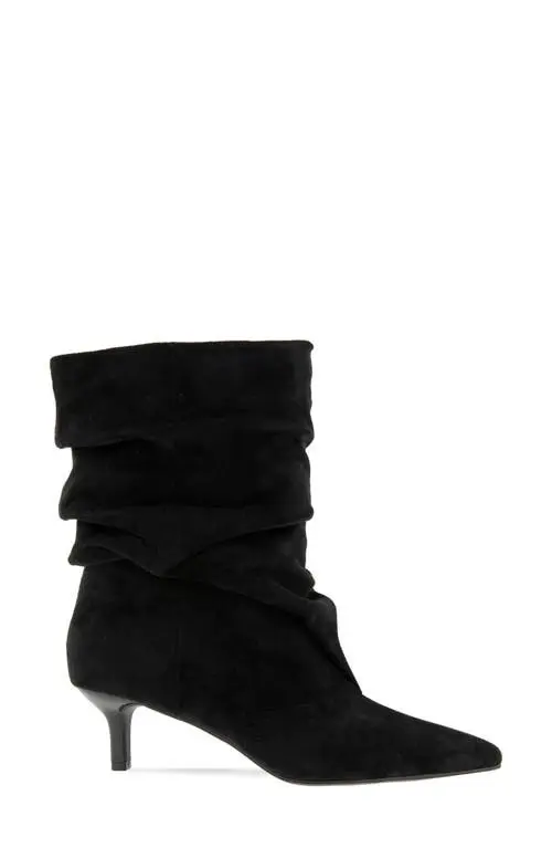 Bcbgmaxazria Dalles Kitten Heel Pointed Toe Scrunch Bootie - Black