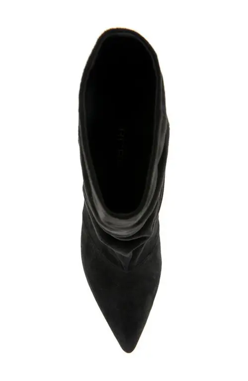 Bcbgmaxazria Dalles Kitten Heel Pointed Toe Scrunch Bootie - Black