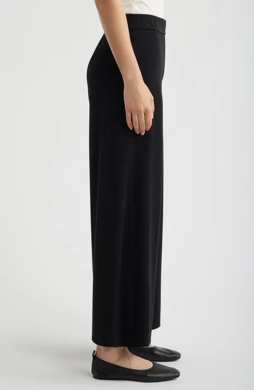 Eileen Fisher Side Slit Wide Leg Ankle Pants